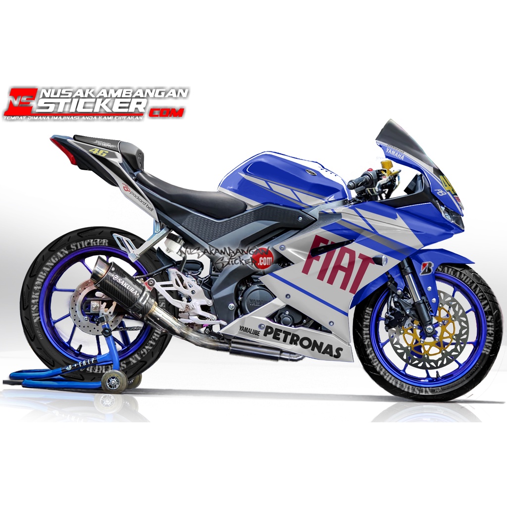 Jual Decal Stiker Sepeda Motor Yamaha R15 V3 Full Body Biru Putih Fiat ...