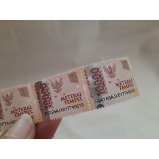 Jual Materai tempel 10000 asli original PT Pos Indonesia | Shopee Indonesia