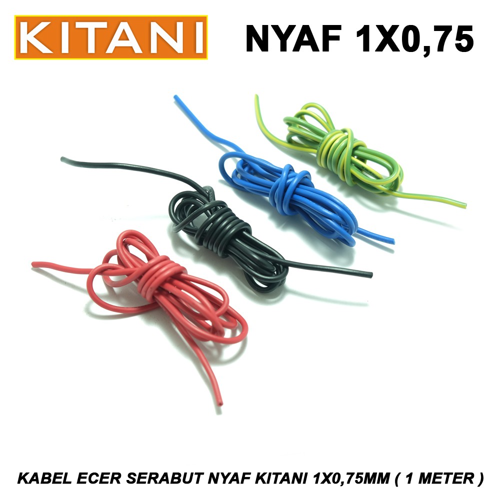 Jual Kabel Ecer Serabut NYAF Kitani 1x0,75mm ( 1 meter ) | Shopee Indonesia