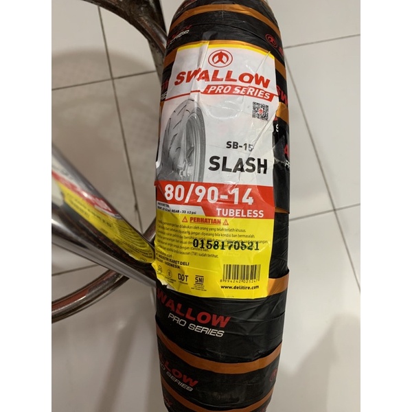 Jual Ban Luar SWALLOW SB-151 SLASH 80 / 90 - 14 TUBLESS TUBELESS SOFT COMPOUND BY SWALOW ...