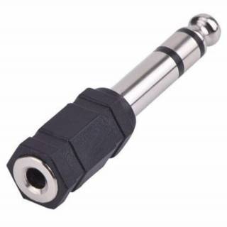 Jual Black Colokan audio aux jack 3.5 mm to 6.5 mm adapter converter ...