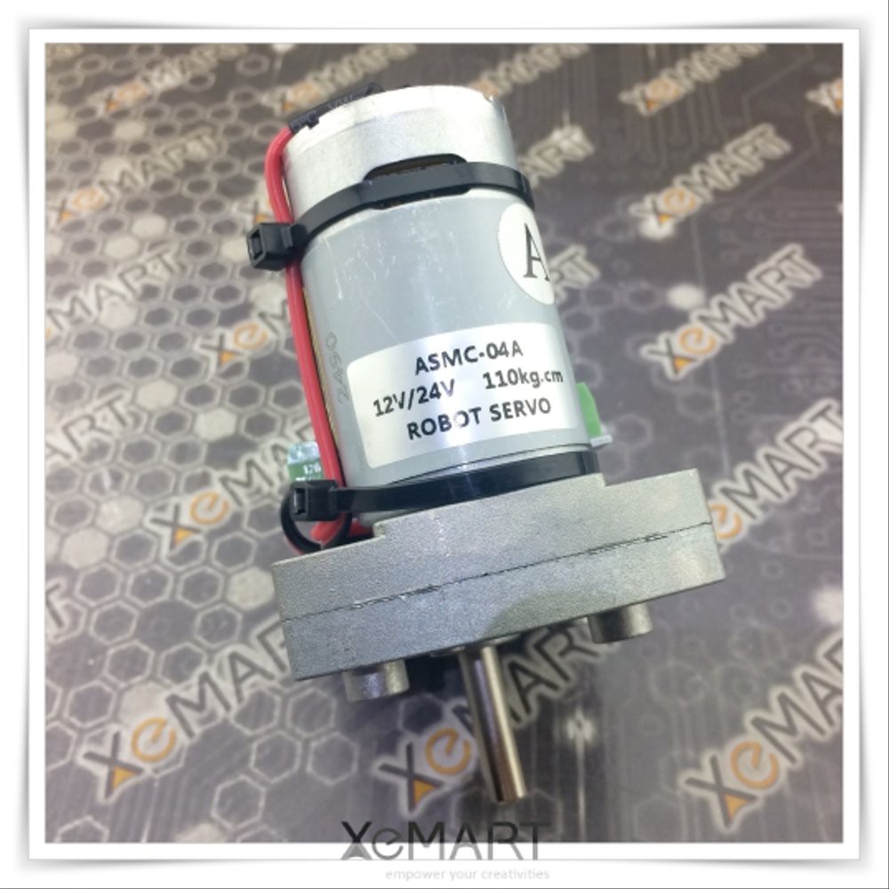 Jual ASMC-04A High Torque 12V 24V 300 Degree Servo Motor 110kg.Cm With ...
