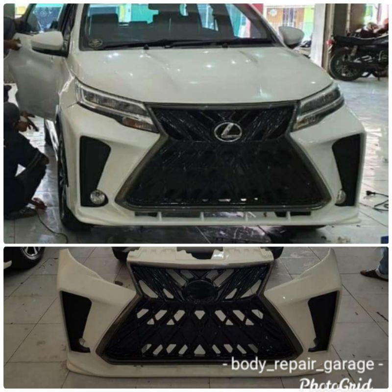 Jual bodykit full bumper depan belakang rush terios model lexus 2019 ...