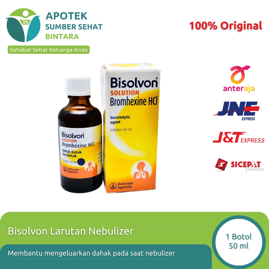 Jual Bisolvon Cairan Nebulizer/uap 50 ml | Shopee Indonesia