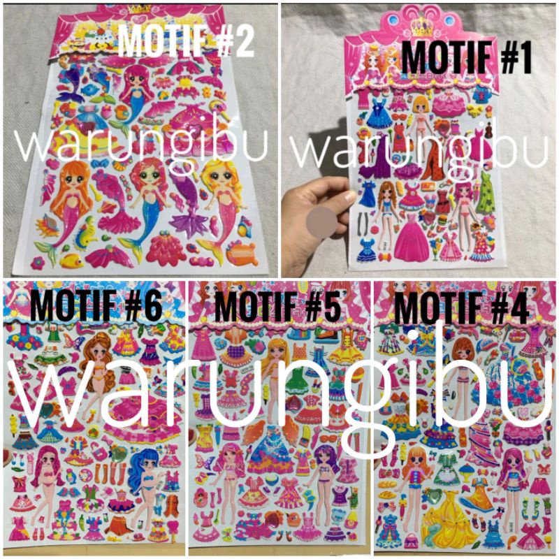 Jual Sticker Jewel Gambar Tempel Mainan Anak Stiker Boneka Baju Orang ...