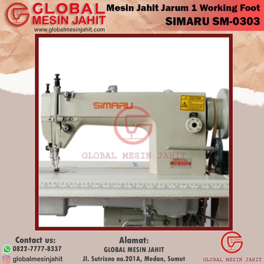 Jual SIMARU SM-0303 Mesin Jahit Kulit Terpal Walking Foot Jarum 1 ...