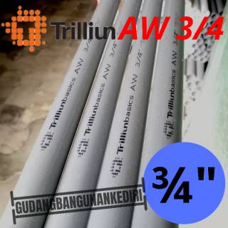 Jual Pipa PVC AW 3/4" TRILLIUN | Pipa AW 3/4" ABU TRILLIUN per 1 meter ...