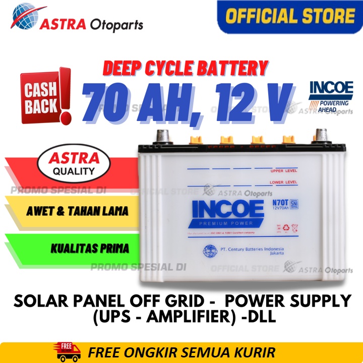 Jual Baterai / Aki INCOE PREMIUM 70 Ah - 12 Volt, Deep Cycle Battery ...