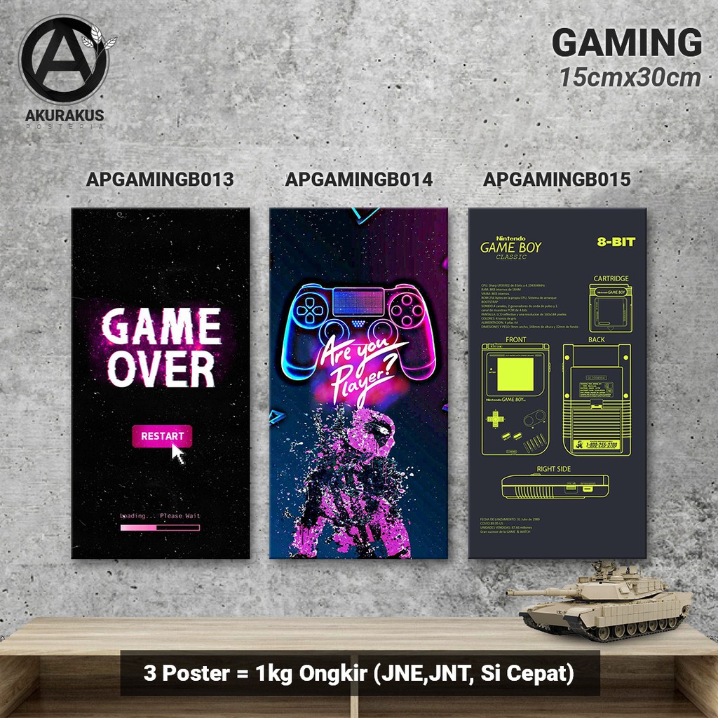 Jual WALL DECOR HIASAN DINDING POSTER KAYU GAMING GAMERS VIDEO GAMES ...