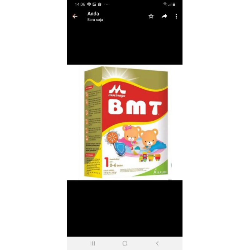 Jual bmt morinaga 0 sd 6 bulan 400 gram | Shopee Indonesia