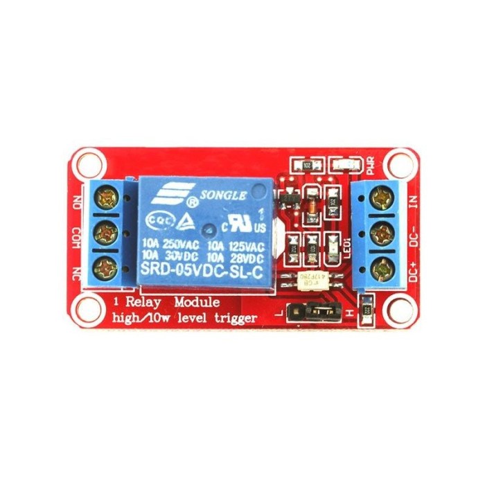 Jual A258 1 Channel Relay Module DC 5V 10A Low/High Trigger for Arduino | Shopee Indonesia
