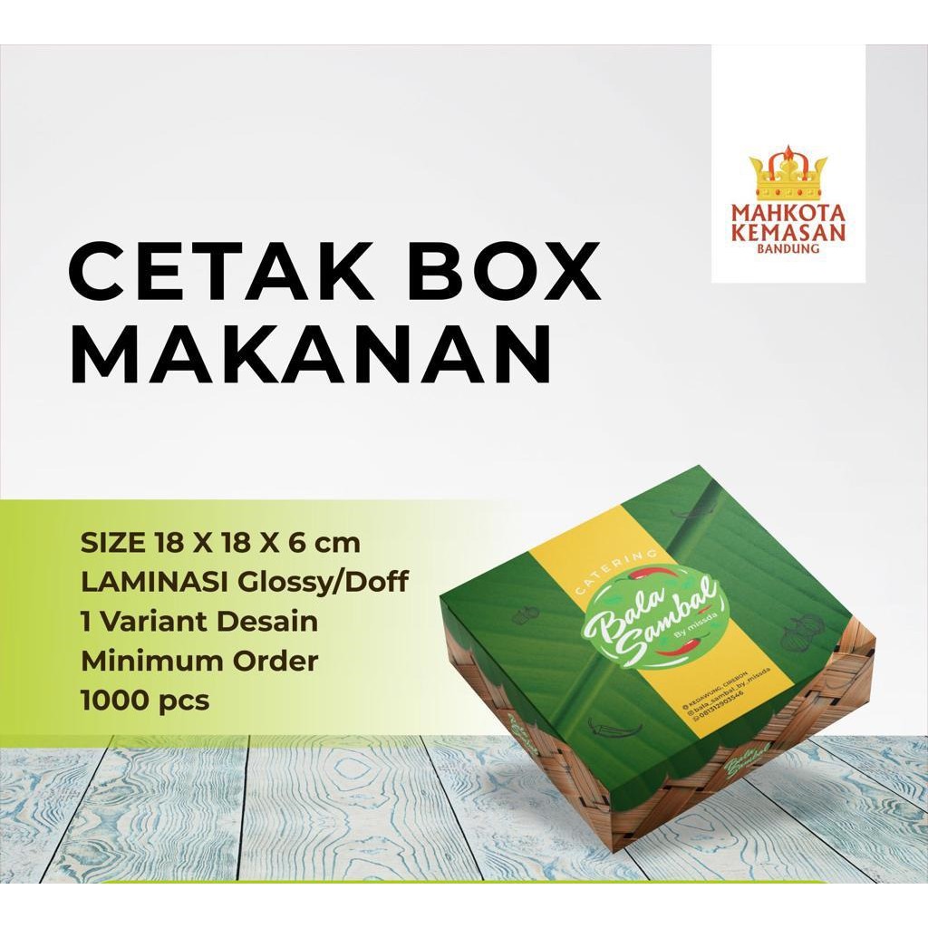 CETAK BOX MAKANAN / CUSTOM UKURAN / BOX SNACK MAKANAN / CETAK BOX ...