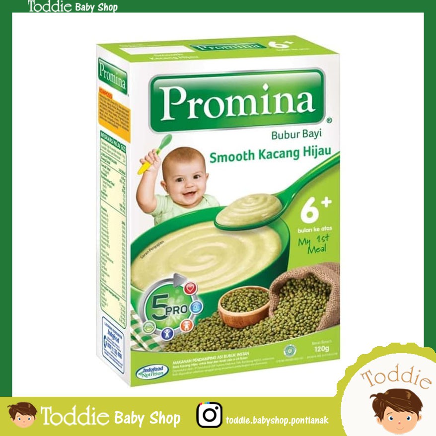 Jual PROMINA Bubur Bayi Rasa Smooth Kacang Hijau 120 gram | Shopee ...