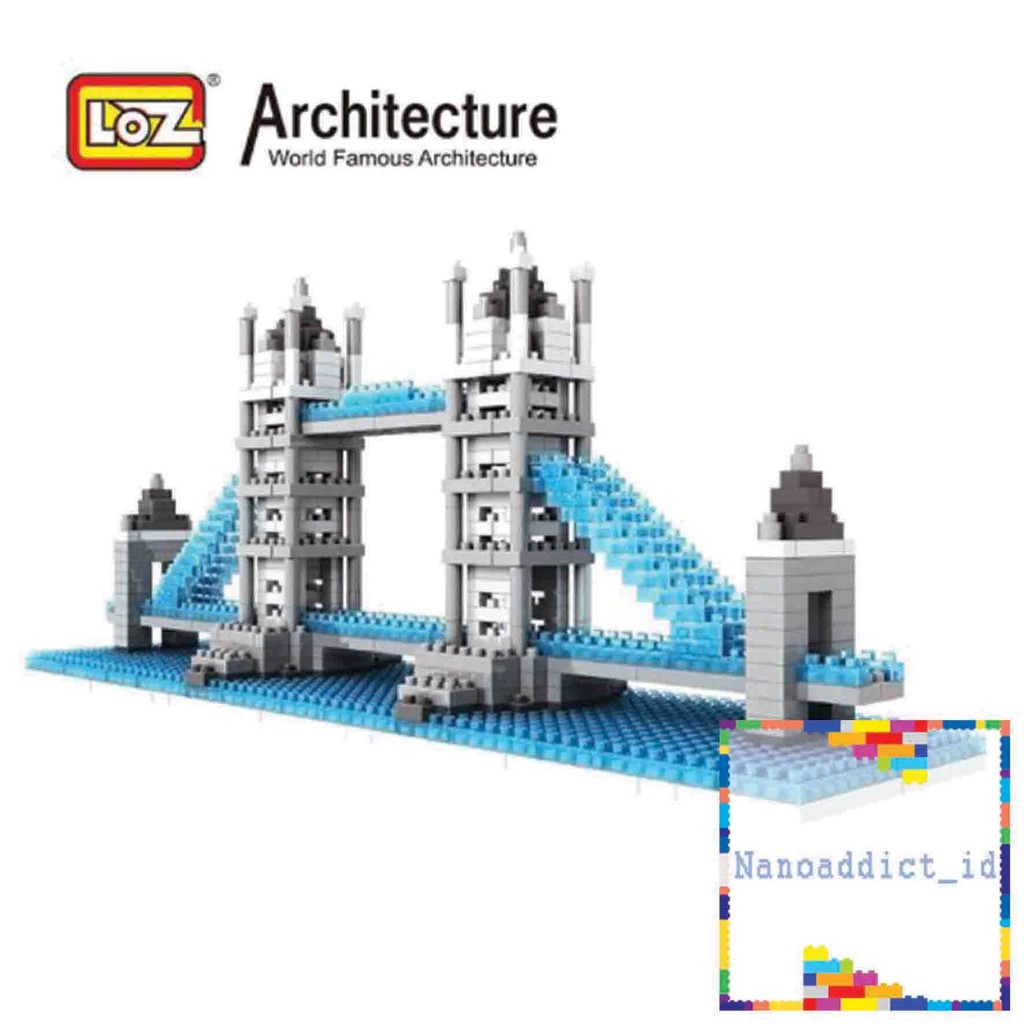 Jual LOZ Architecture Tower Bridge 9371 London / Arsitektur Nanoblock Bricks / mainan masa ...