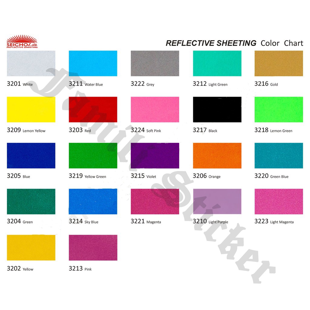 Jual Bahan Sticker Cutting Reflective SEICHOLITE PER METER Stiker Nyala ...