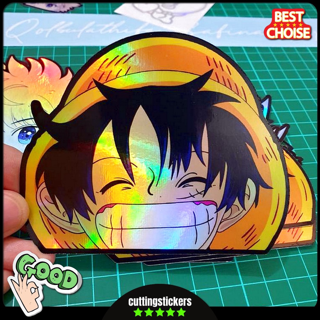 Jual Stiker Sticker Hologram Anime Psh50 Besar Luffy Naruto | Shopee ...