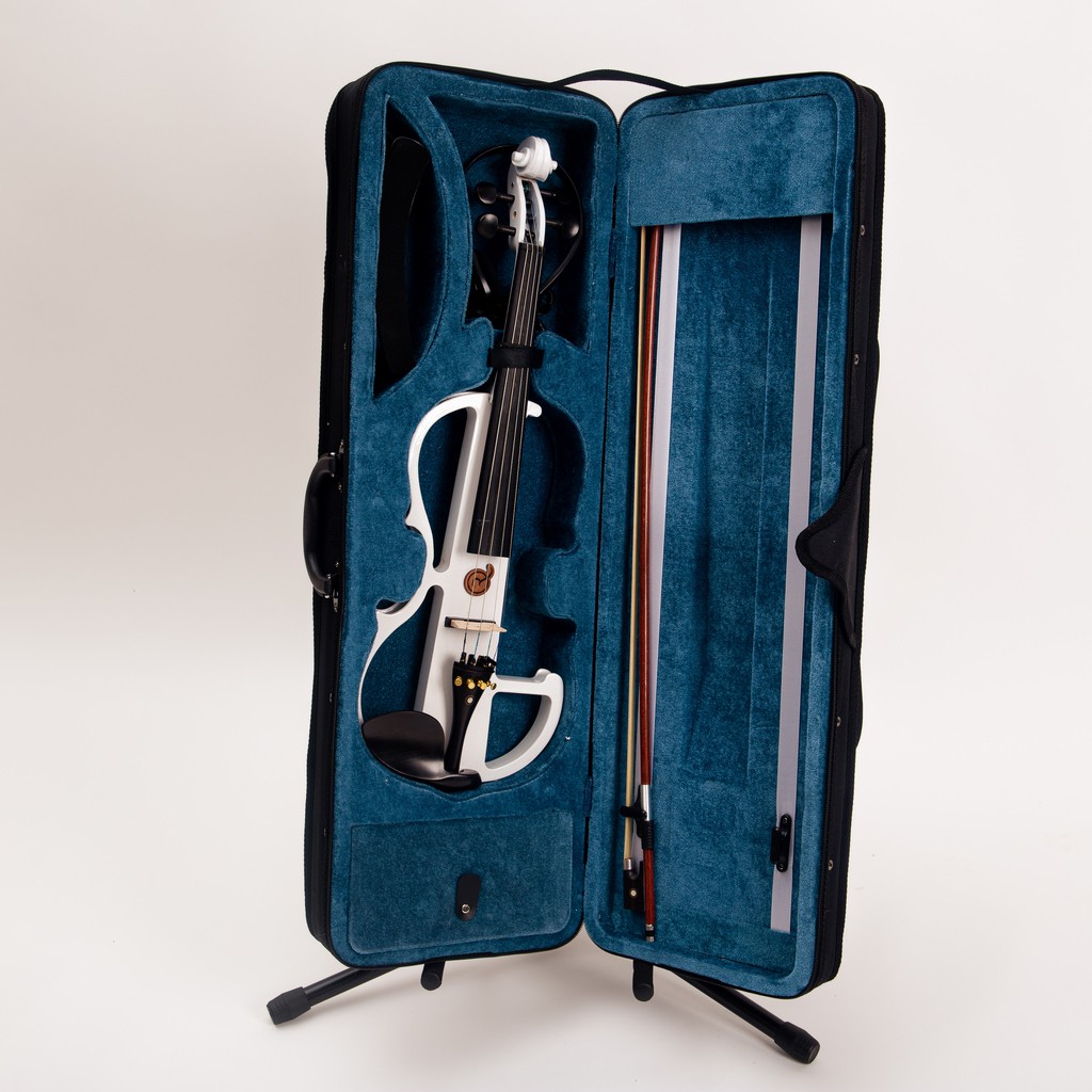 Jual Biola Elektrik 4/4 Violin Mandalika Warna Putih Fullset Hardcase ...