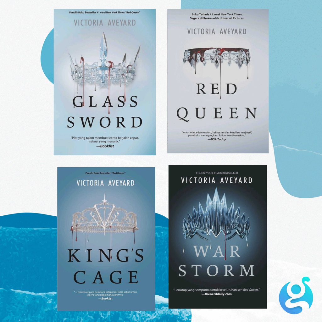 Jual (Indo) Seri Buku Novel Victoria Aveyard (Red Queen, Kings Cage ...
