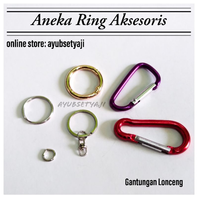 Jual Ring pengait lonceng kuningan Bulat Kerucut Gantungan Kunci Ring ...