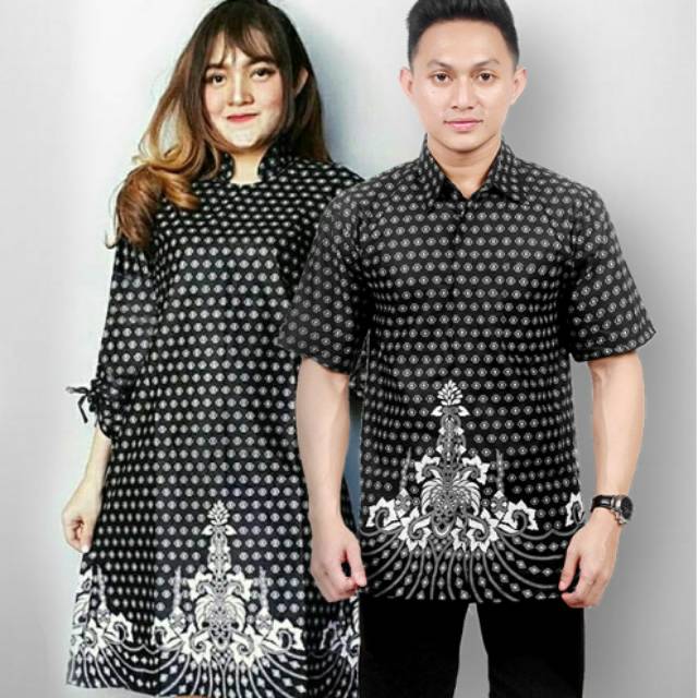 Jual Batik Couple Batik Sarimbit, batik kerja modern batik kawung M L ...