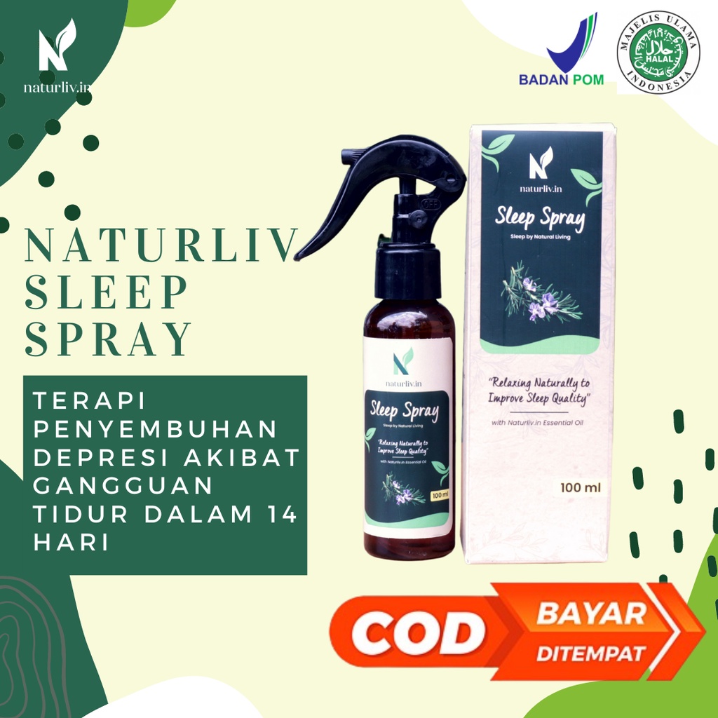 Jual Naturliv Sleep Spray Atasi Susah Tidur Insomnia, Tidur langsung ...