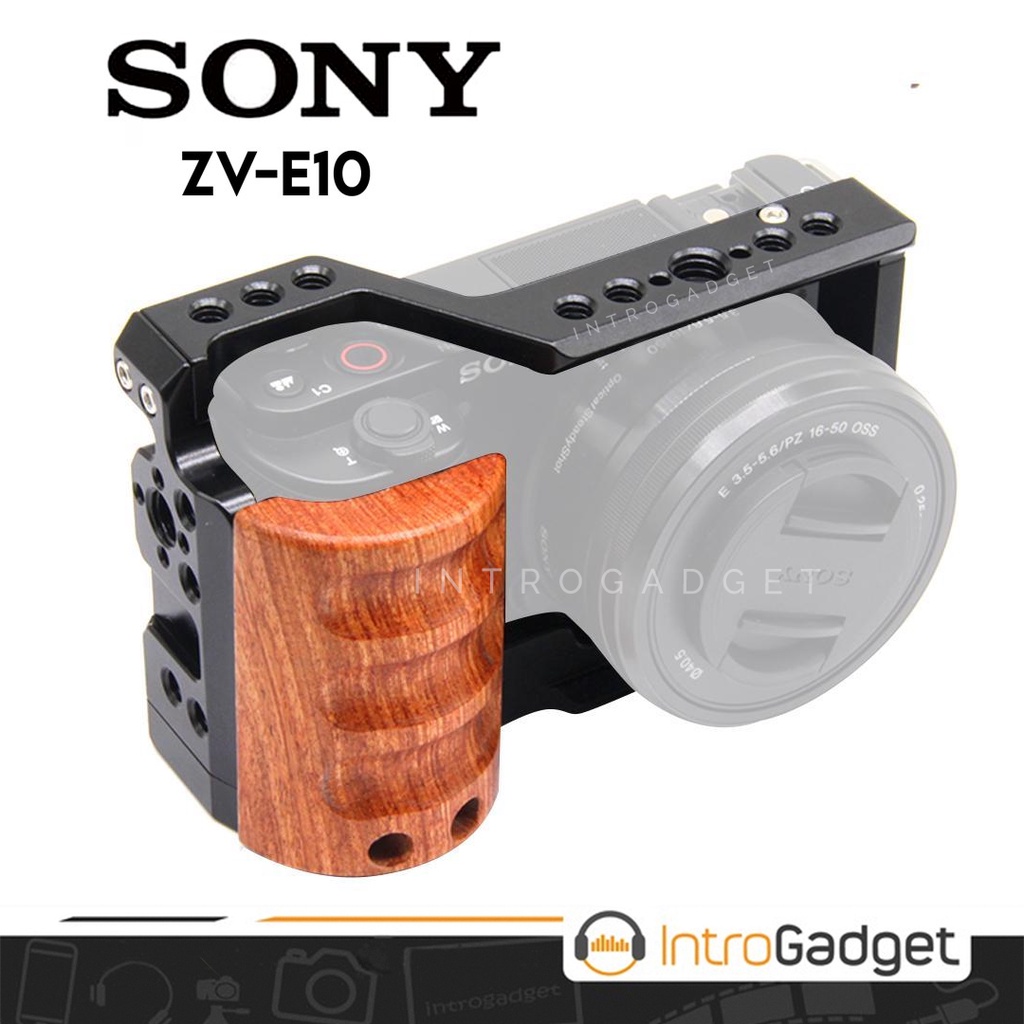 Jual Cage Rig Sony ZV E10 ZVE10 Wooden SmallRig UURig Andoer Plate ...