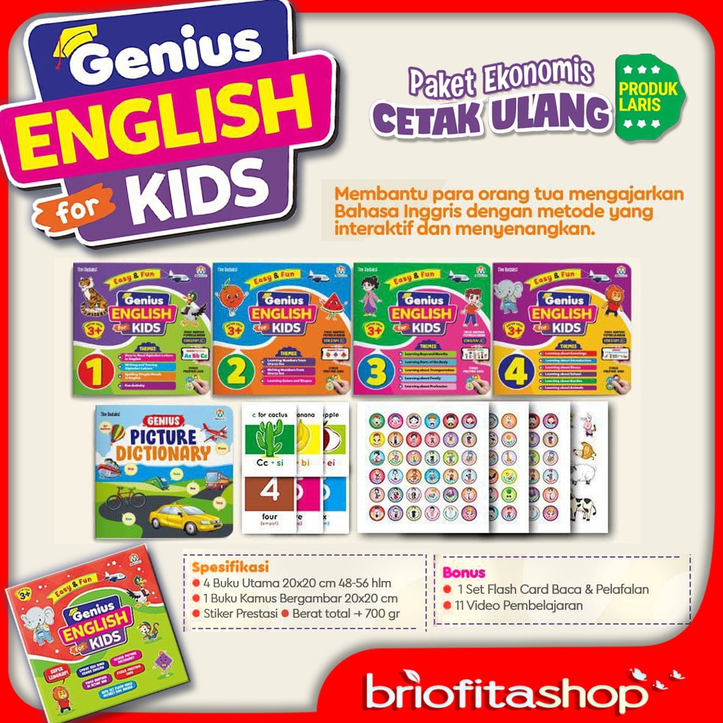 Jual Buku Bacaan Anak Genius English for Kids Genkids | Shopee Indonesia