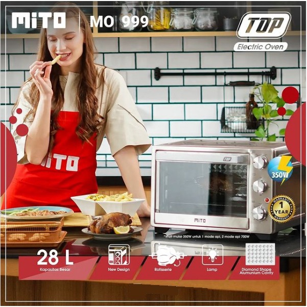 Jual Oven Mito / Mito Oven MO-999 TOP Kapasitas 28 Liter | Shopee Indonesia