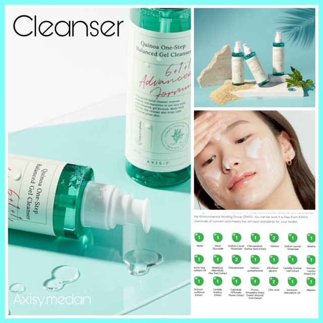 COD / BPOM AXIS-Y QUINOA ONE STEP BALANCED GEL CLEANSER 180ML AXIS-Y ...