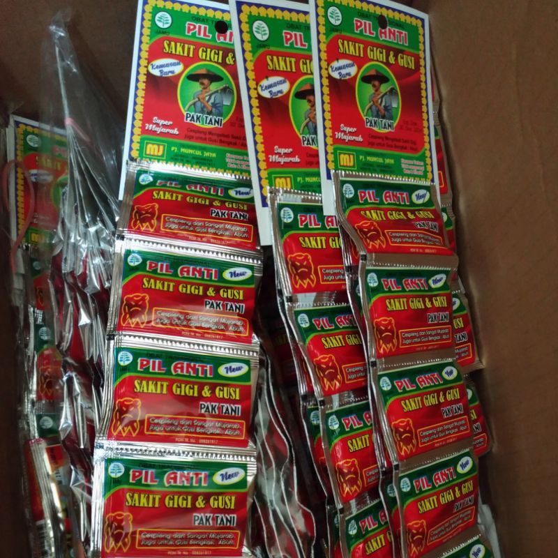 Jual grosir pak tani obat sakit gigi satu slop isi 5 renceng | Shopee ...