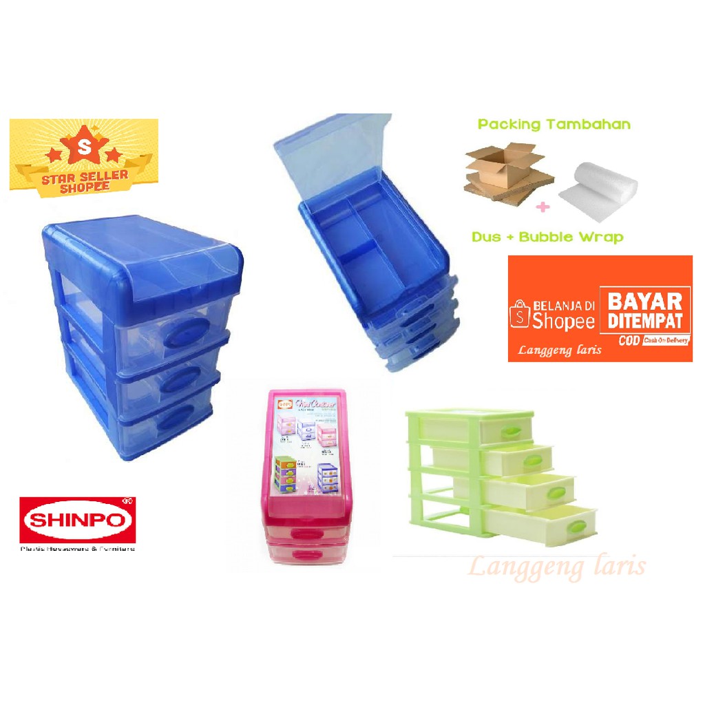 Jual Laci Plastik Susun Mini Container Miniatau Box Laci Serbaguna ...