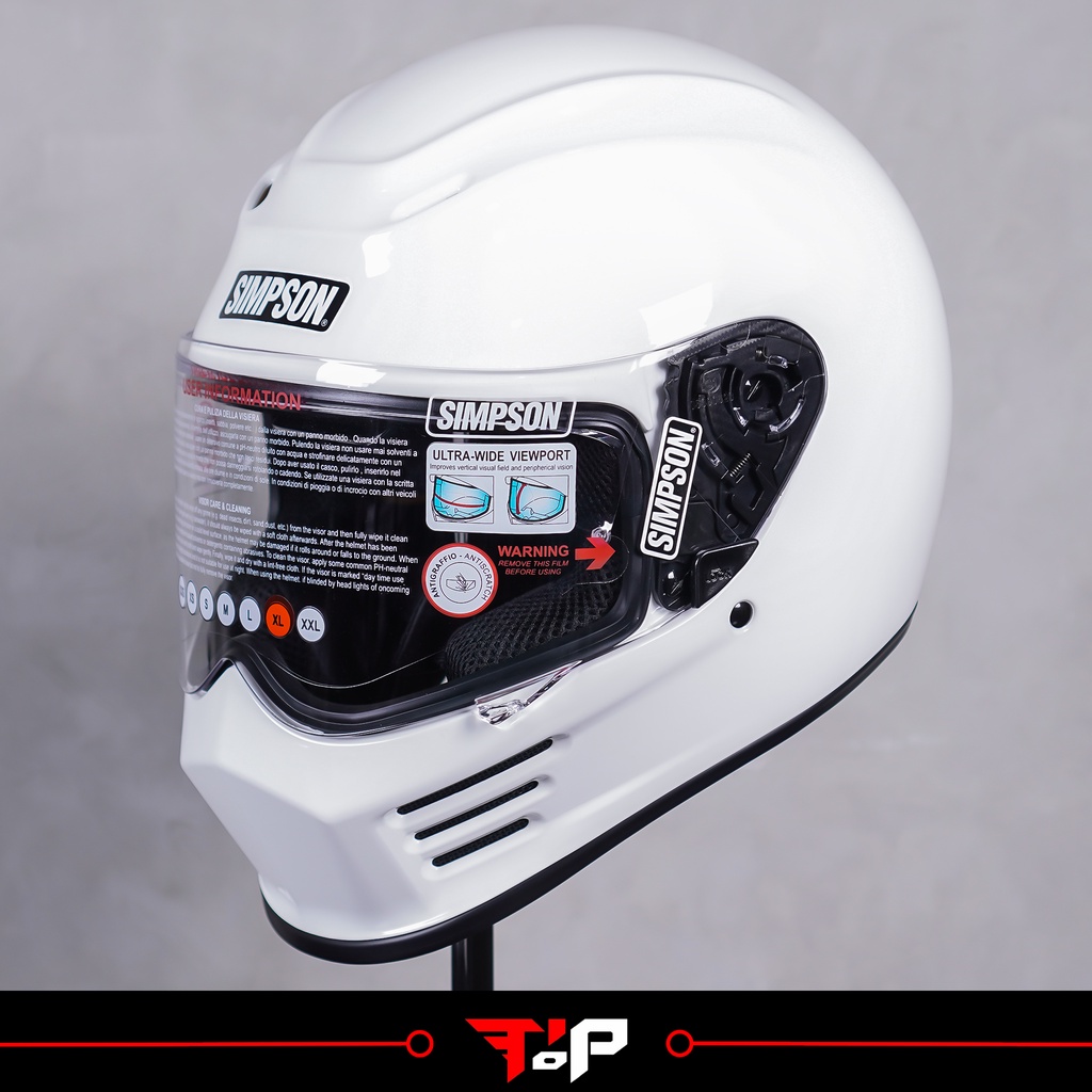 Jual SIMPSON SPEED BANDIT WHITE GLOSS HELM FULL FACE | Shopee Indonesia