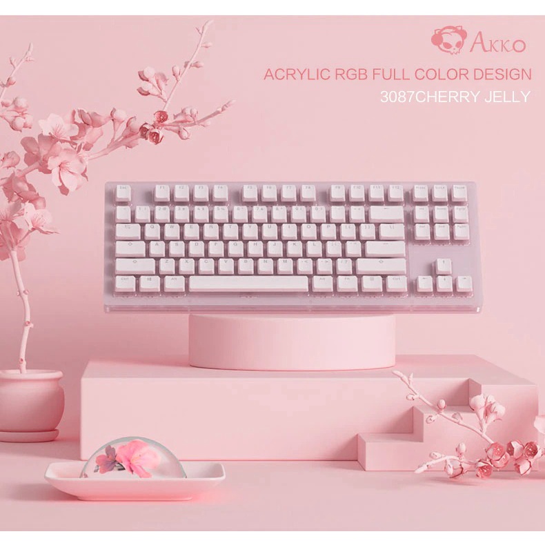 Jual AKKO 3087 Cherry Jelly 87 Silent Mechanical Keyboard Wired RGB ...