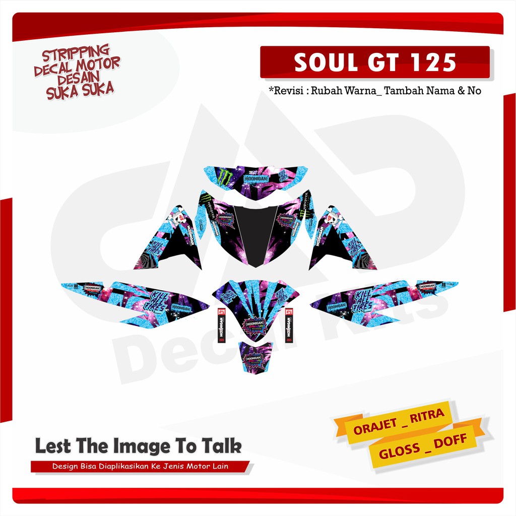Jual DECAL STICKER SOUL GT 125 CUSTOM FULLBODY | Shopee Indonesia
