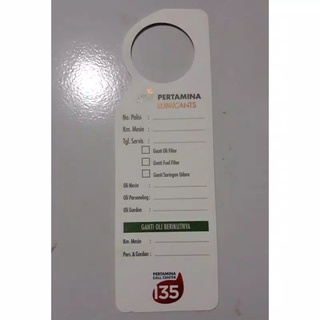 Jual Kartu ganti oli pertamina murah oil olie kertas gantung | Shopee ...