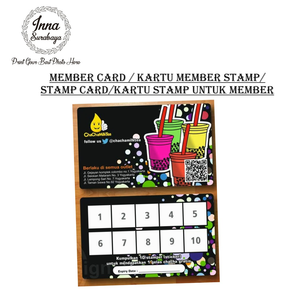 Jual MEMBER CARD / KARTU MEMBER STAMP/STAMP CARD/KARTU STAMP UNTUK ...