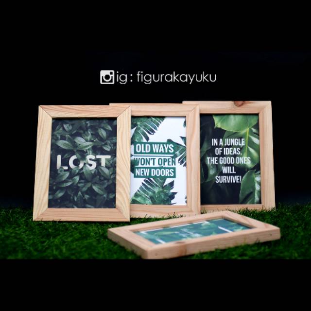 Figura Kayu / Figura Foto / Frame Foto / Hiasan Dinding / Minimalis ...