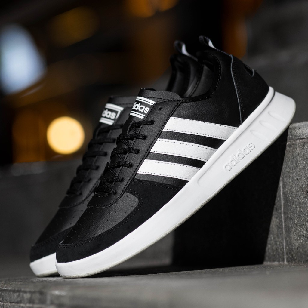 Jual ADIDAS COURT 80S BLACK WHITE ORIGINAL PRODUK TERMURAH | Shopee ...
