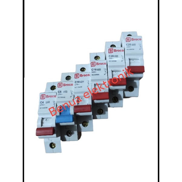 Jual Promo MCB BROCO 1 PHASE 2A 4A 6A 10A 16A 20A 25A 32A 40A 50A | Shopee Indonesia