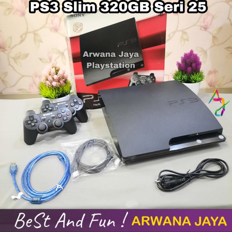 Jual PS3 Slim Seri 25 Harddisk 320GB Fullset | Shopee Indonesia