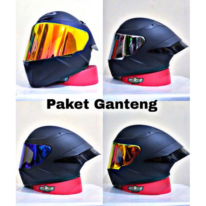 Jual Helm KYT TTC / TT Course Black Dop PAKET GANTENG | Shopee Indonesia