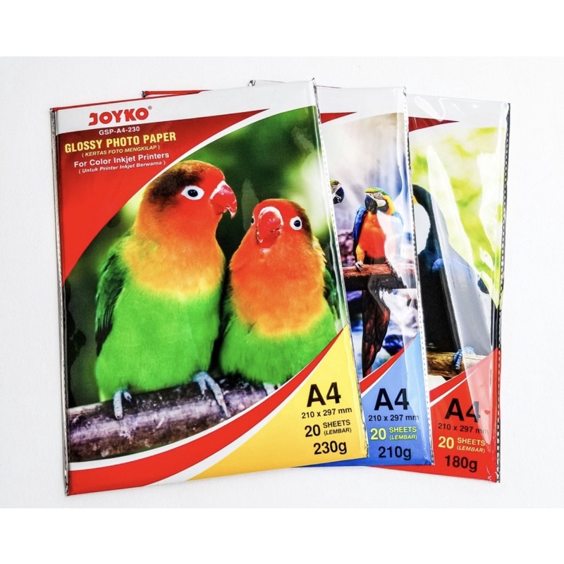 Jual KERTAS FOTO JOYKO GLOSSY PHOTO PAPER [ 180 - 210 - 230 ] | Shopee ...