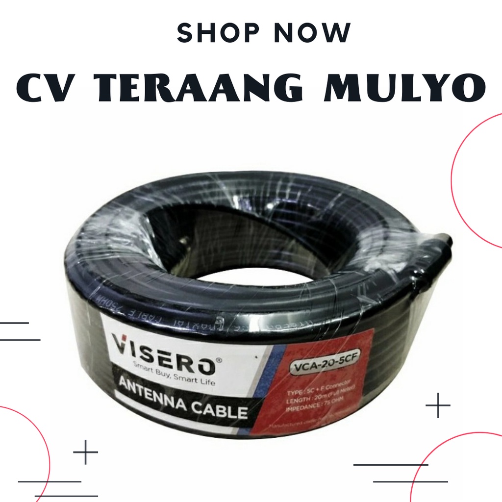 Jual KABEL ANTENA / KABEL ANTEN PLUS JEK 20 METER VISERO | Shopee Indonesia
