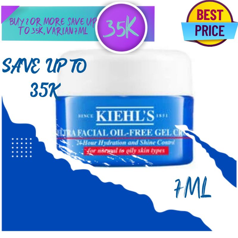 Jual Kiehls Ultra Facial Oil Free Gel Cream 7ml 14ml Shopee Indonesia