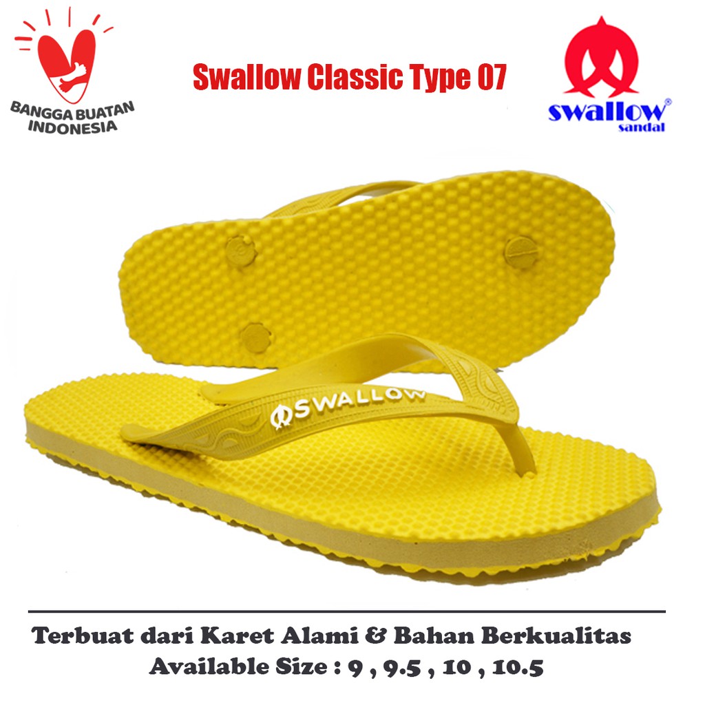 Jual Sandal Swallow Original Tipe 07 - Kuning (Size 9 - 10.5) Indonesia ...
