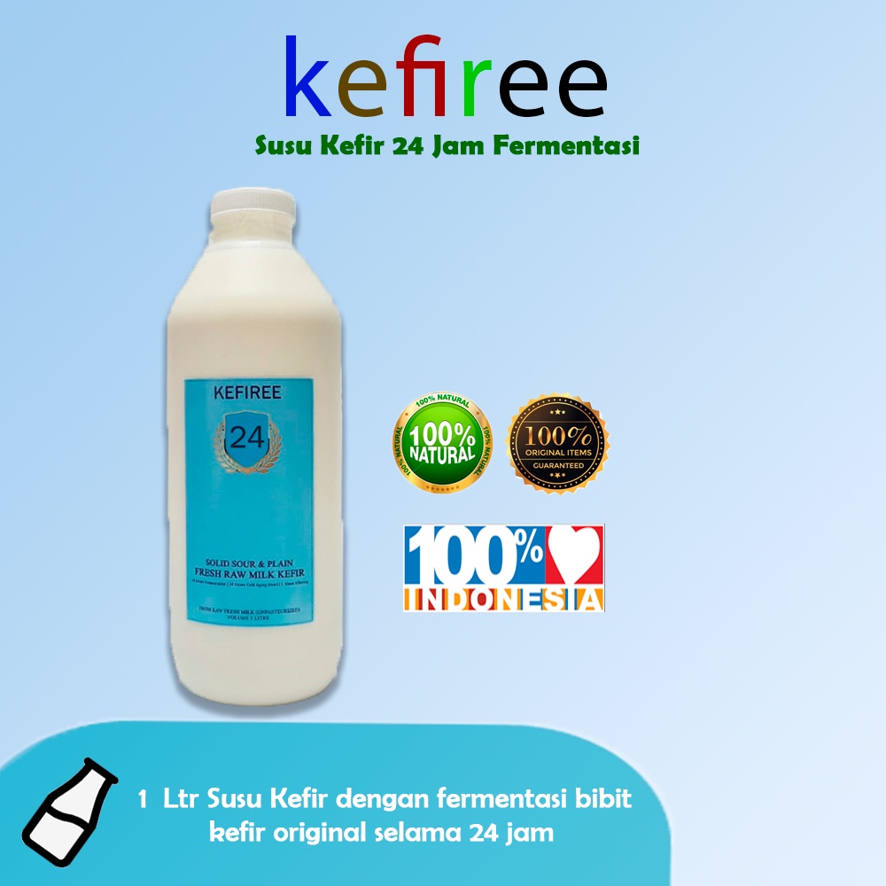Jual KEFIR SUSU / MILK KEFIR (24 JAM-NON PASTEURIZED-1 LITER) - KEFIREE ...
