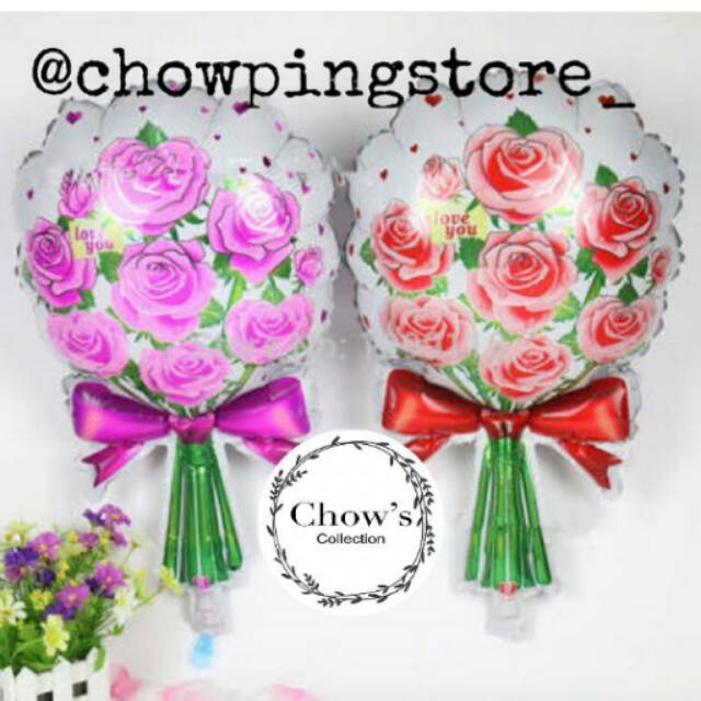 Jual Balon Foil Buket Bunga / Balon Rose Bucket | Shopee Indonesia