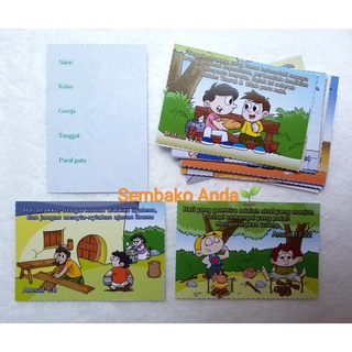 Jual A) Kartu Hafalan Ayat Alkitab Sekolah Minggu. Selipan buku ...