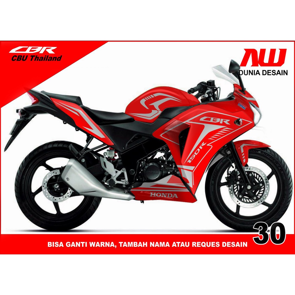 Jual Sticker Decal CBR CBU Desain 30, CBR Thailand fullbody | Shopee Indonesia