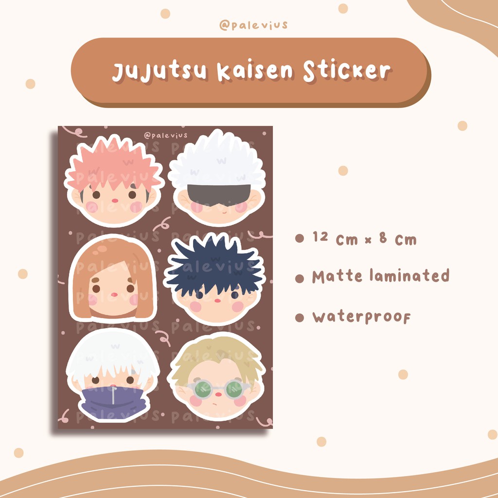 Jual Jujutsu Kaisen Sticker Sheet - Cute Fanart | Shopee Indonesia